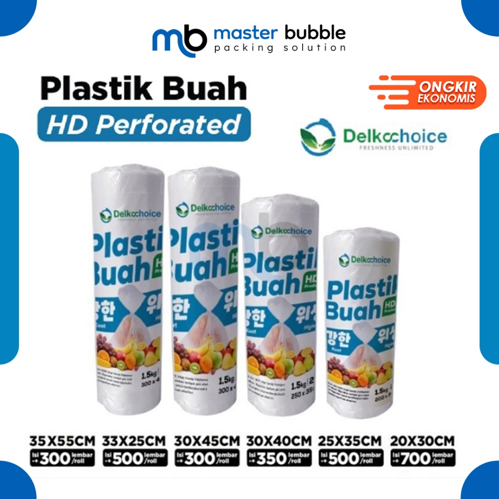 Jual HD Roll Bag All Size Roll Kantong Plastik Buah Sayur Daging ...