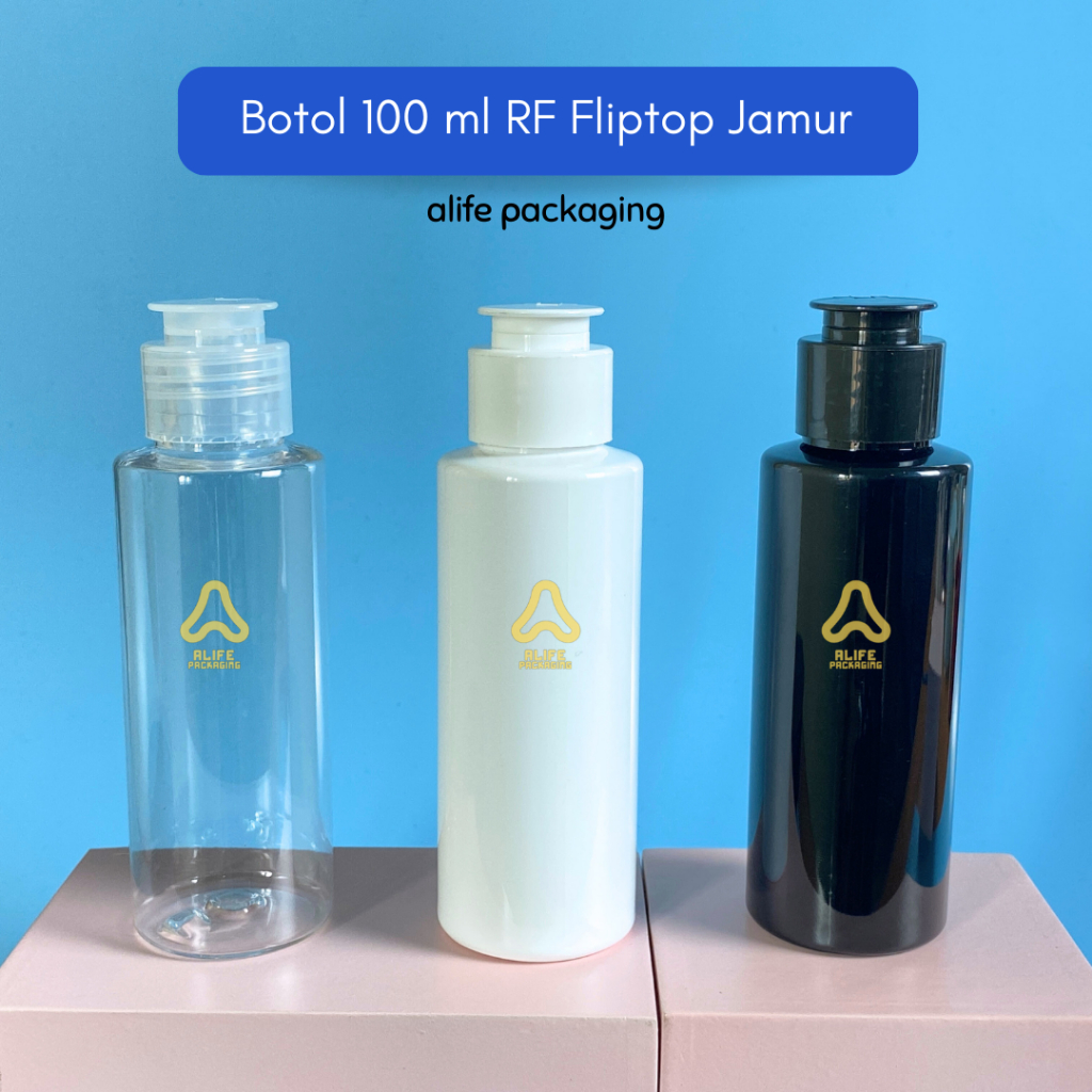 Jual Botol Fliptop 100 ml | Botol Fliptop Jamur | Botol 100 ml Fliptop - RF | Shopee Indonesia