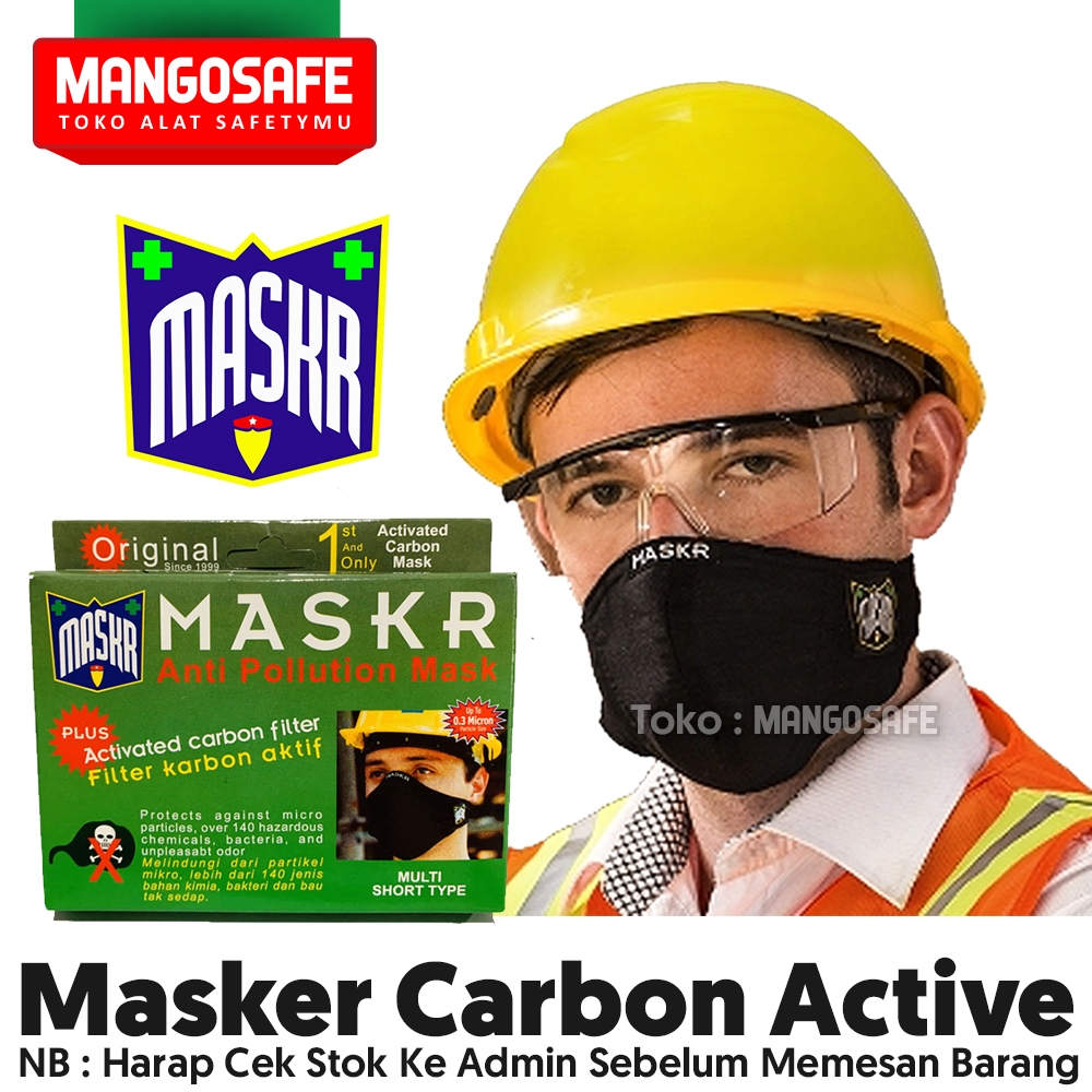Jual Masker Tahan Kimia MASKR Carbon Active / Masker Kain Motor Anti ...
