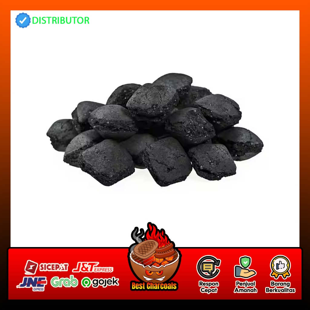 Jual Arang Briket Brongkol Bulat Batubara Batok Kelapa BBQ Barbekyu ...