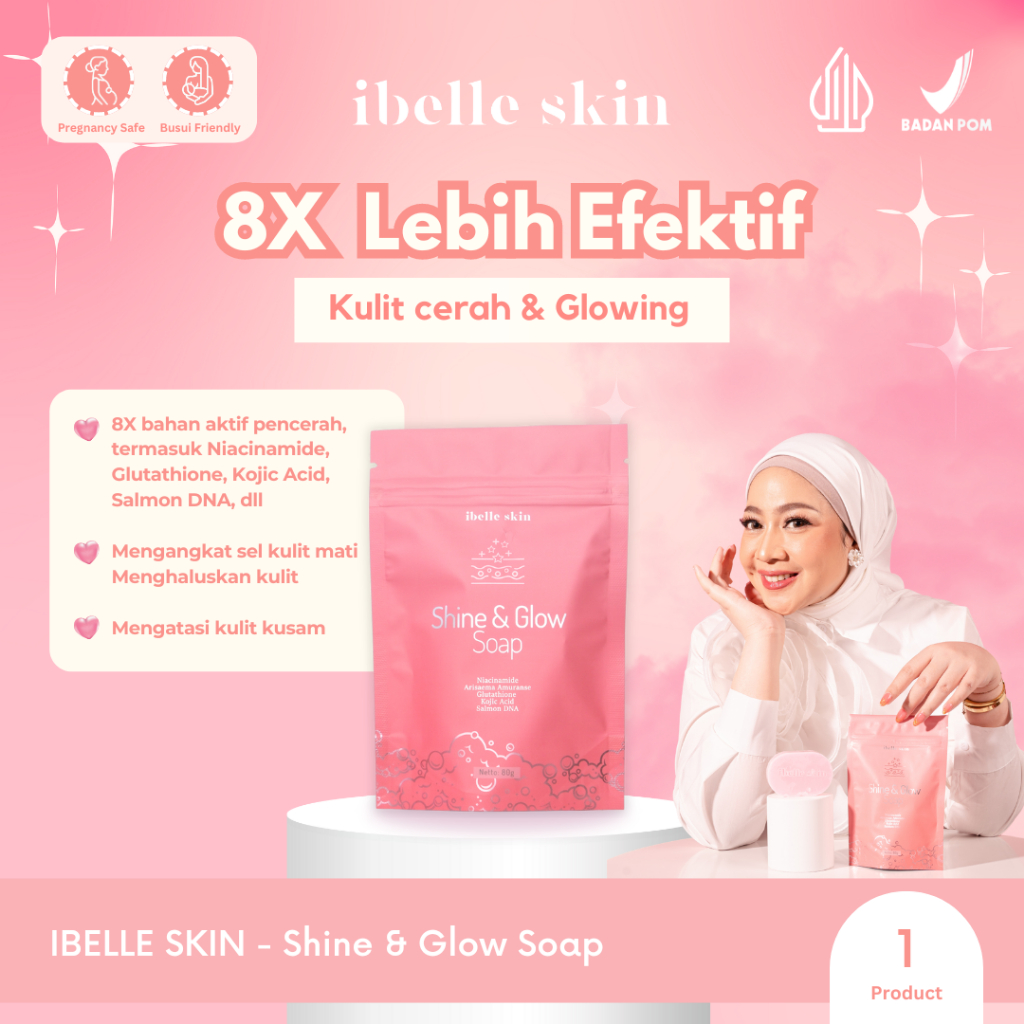 Jual (1 PCS) Sabun Mandi Pemutih Badan – Shine & Glow Soap | Niacinamide, Glutathione & Kojic ...