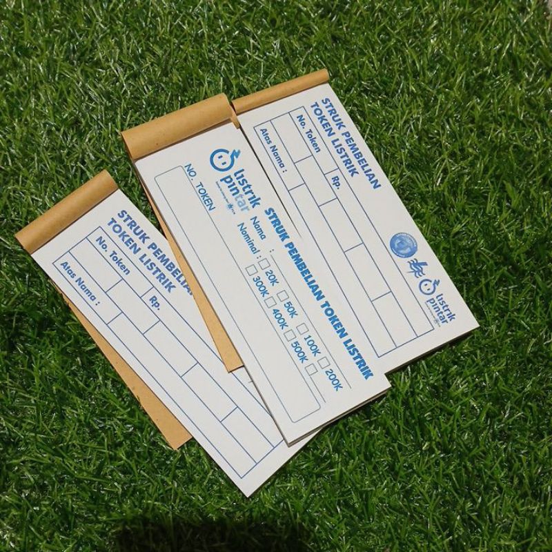 Jual NOTA STRUK PEMBELIAN TOKON LISTRIK MURAH ISI 50 LEMBAR UKIRAN 5 ...