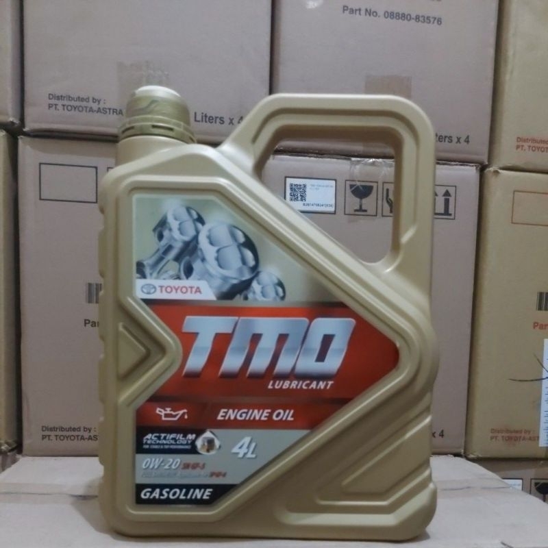 Jual Oli Mesin Mobil Toyota Bensin TMO Gold 0W-20 Kemasan 1 Dus Full ...