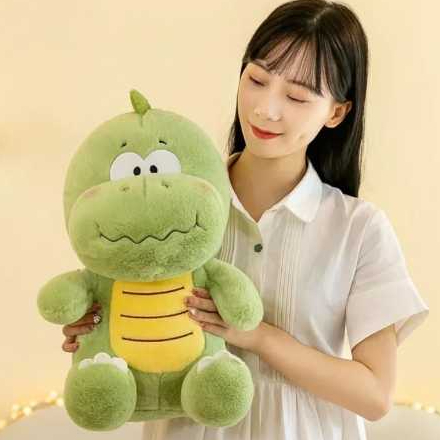 Jual Boneka Dudu Dragon Fluffy Cute Green Dinosaur Plushie Toys Cartoon ...