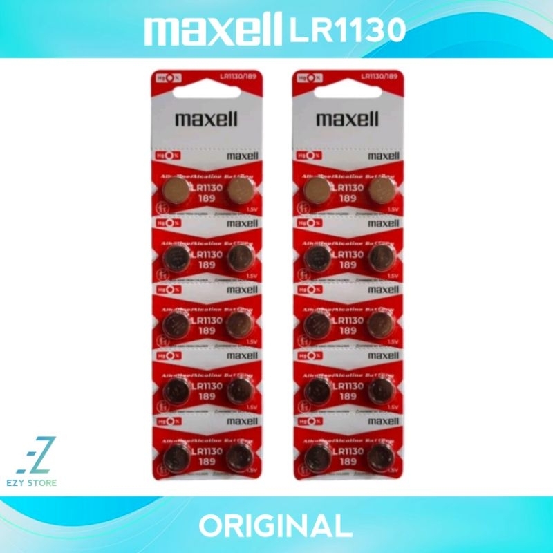 Jual Baterai Maxell LR1130 AG10 189 Original Batrai LR 1130 | Shopee Indonesia