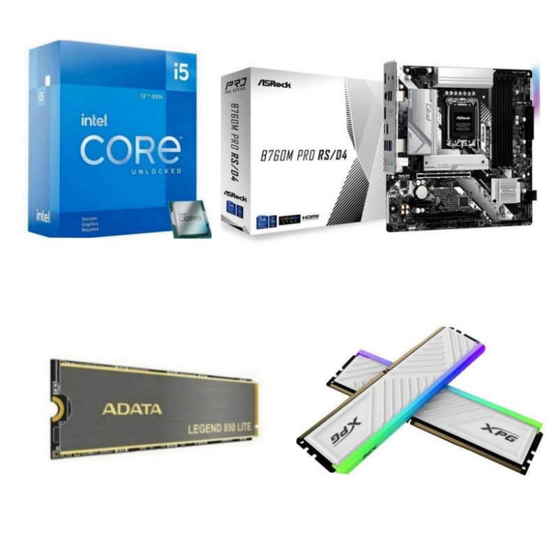 Jual Paket Processor Intel Core i5 12400 / i5 12400F Box Gen 12 LGA 1700 RAM DDR4 16GB B760 ...
