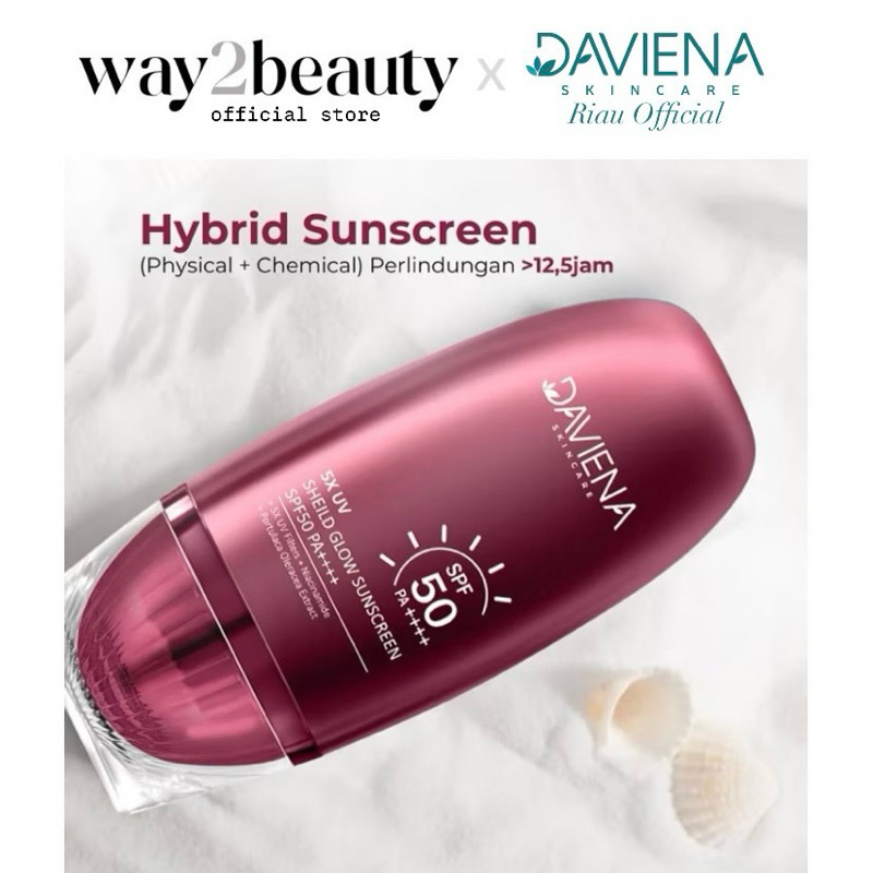 Jual DAVIENA SKINCARE SUNSCREEN SPF50 PA+++ 30 ml 5X UV Sheild Glow ...