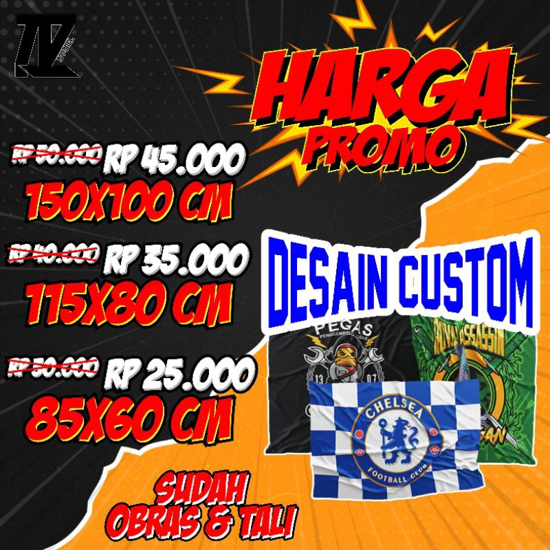Jual PROMO CETAK BENDERA FULL PRINTING BAHAN TETRON IMPORT-DESAIN BEBAS ...