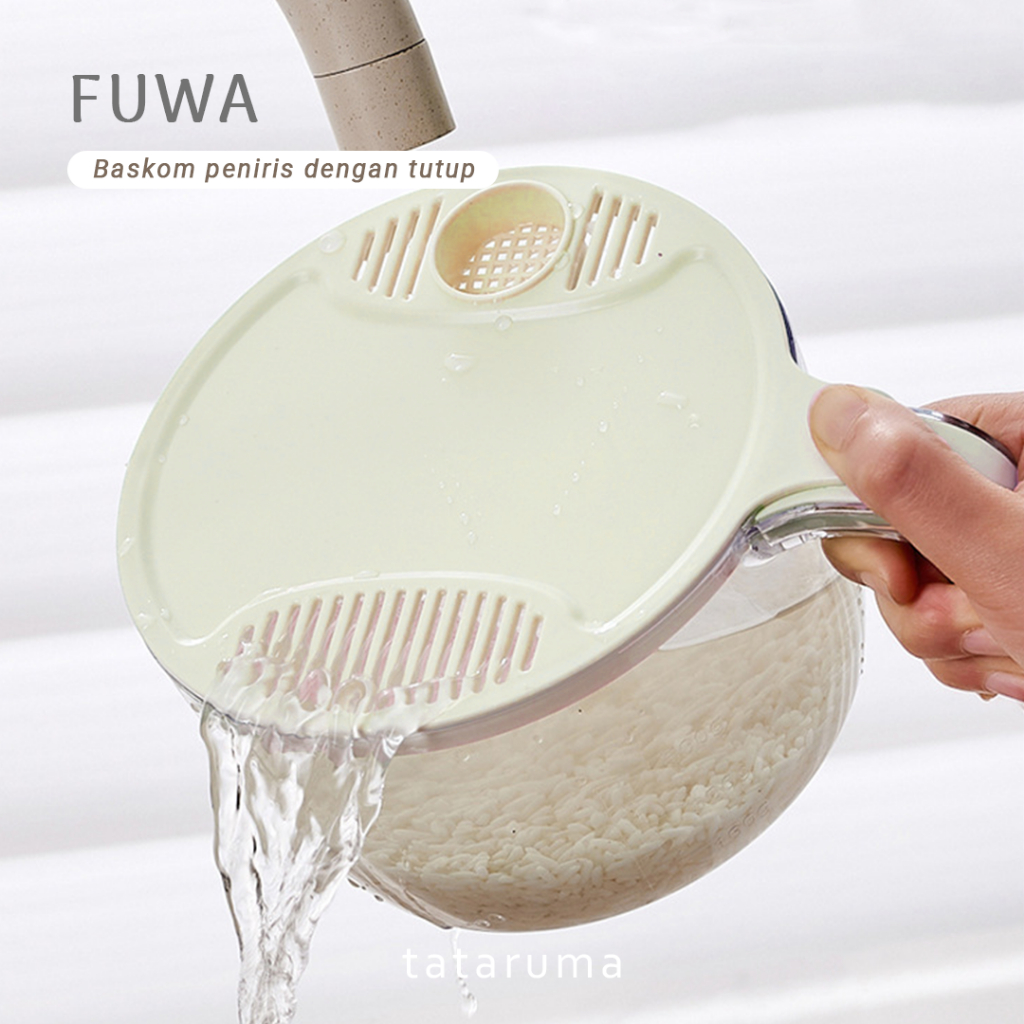 Jual TATARUMA Fuwa - Peniris Drainer Sayur Buah Beras dengan Tutup dan ...