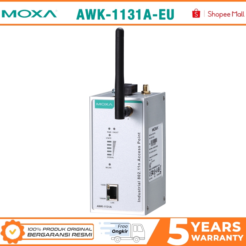 Jual MOXA AWK-1131A-EU Industrial IEEE 802.11a/b/g/n wireless AP/client Original | Shopee Indonesia