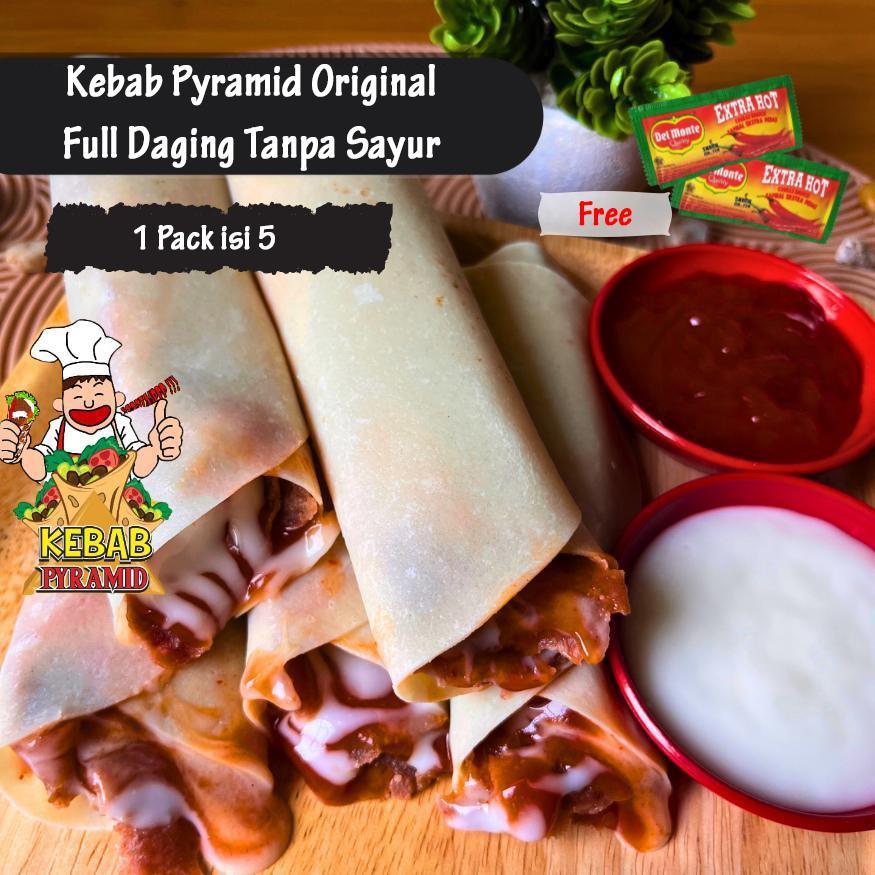 Jual KEBAB Pyramid Ori BESAR FULL Daging Sapi Tanpa Sayur isi 5 pcs ...