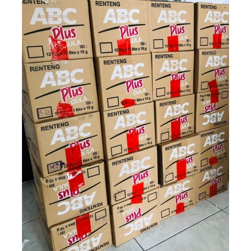Jual 1dus Kopi ABC Plus gula isi 120 sachet / 12 renteng ( 10 sachet x ...