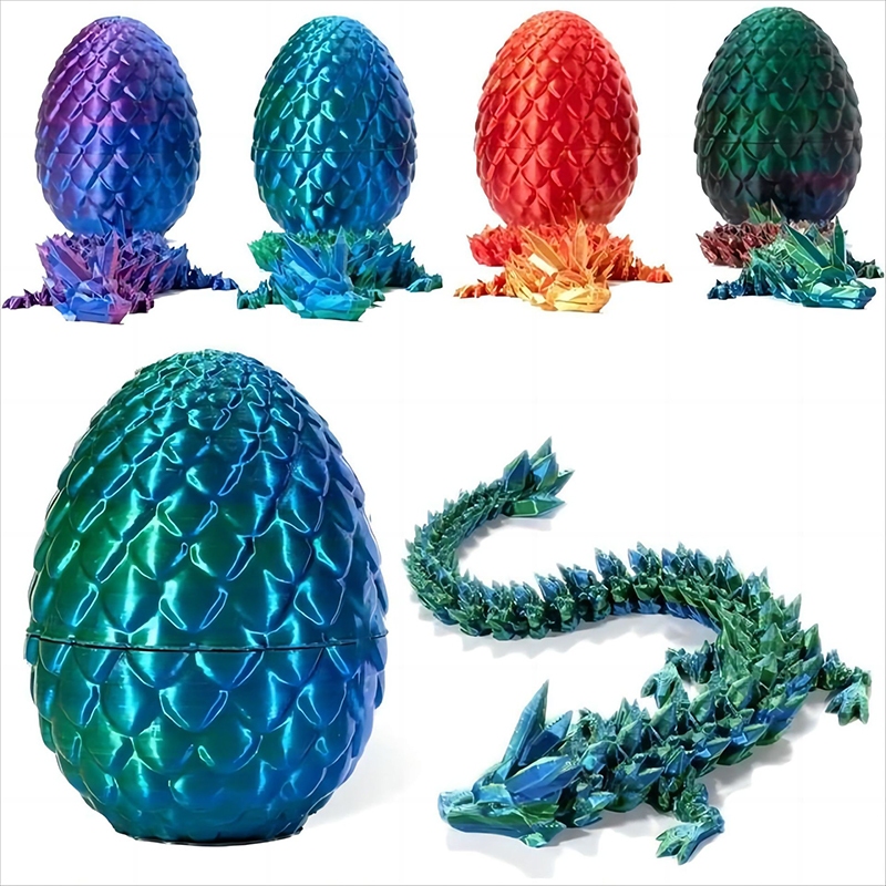 Jual Articulated Dragon Toy / Ada telur naga / 3D Beberapa sendi dapat ...