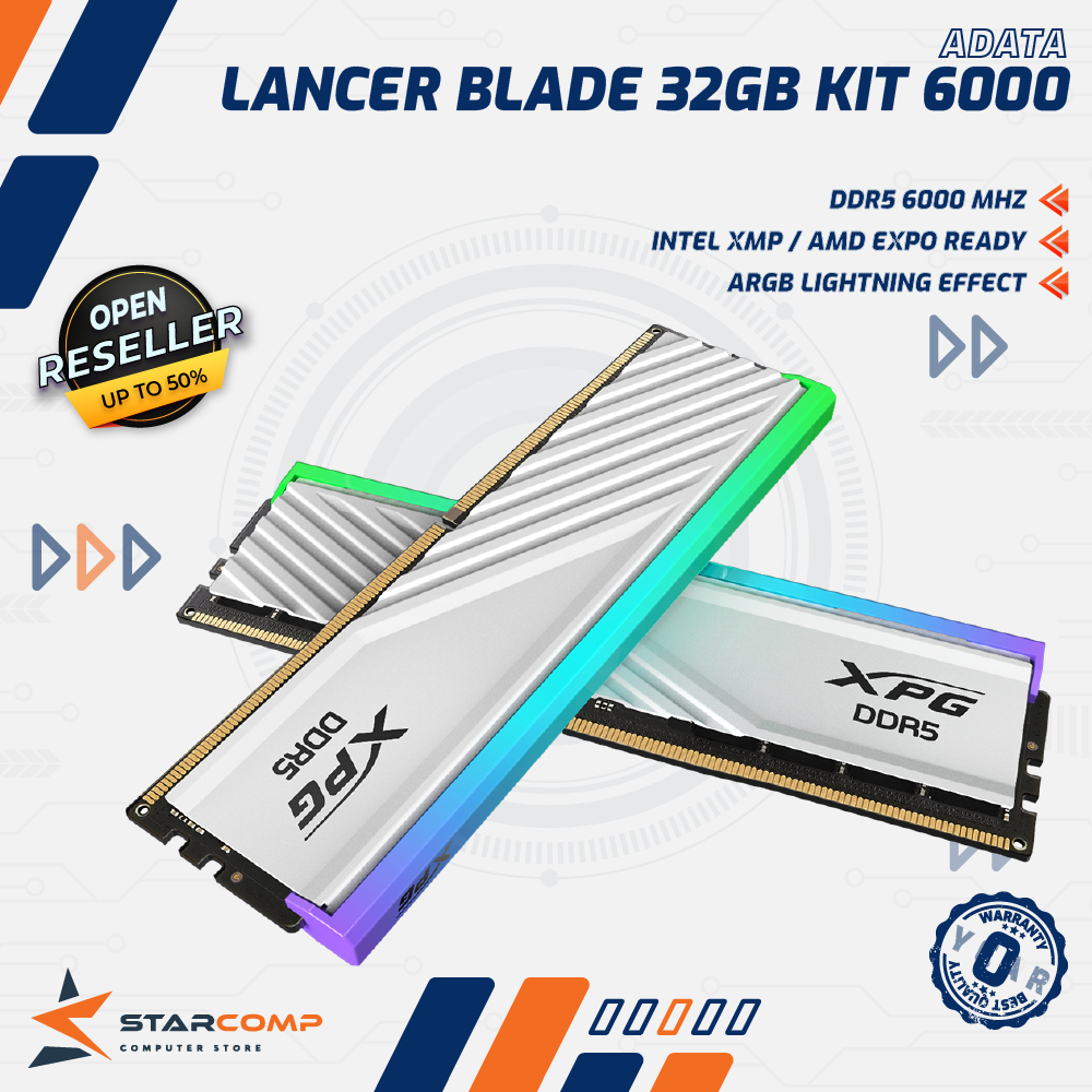 Jual ADATA XPG LANCER BLADE DDR5 RGB 32GB (2x16GB) 6000Mhz | Shopee ...