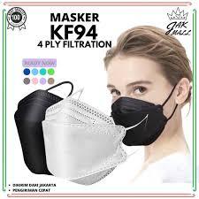 Jual MASKER KF94 ISI 50 Hitam Putih | Shopee Indonesia