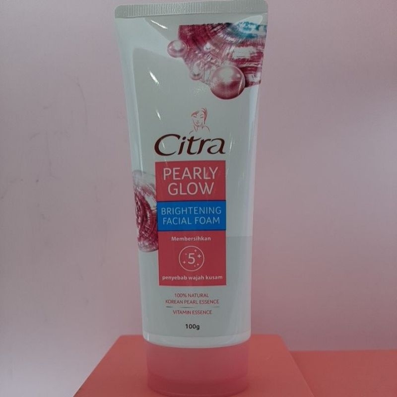 Jual Citra Pearly Glow Brightening Facial Foam 100g | Shopee Indonesia