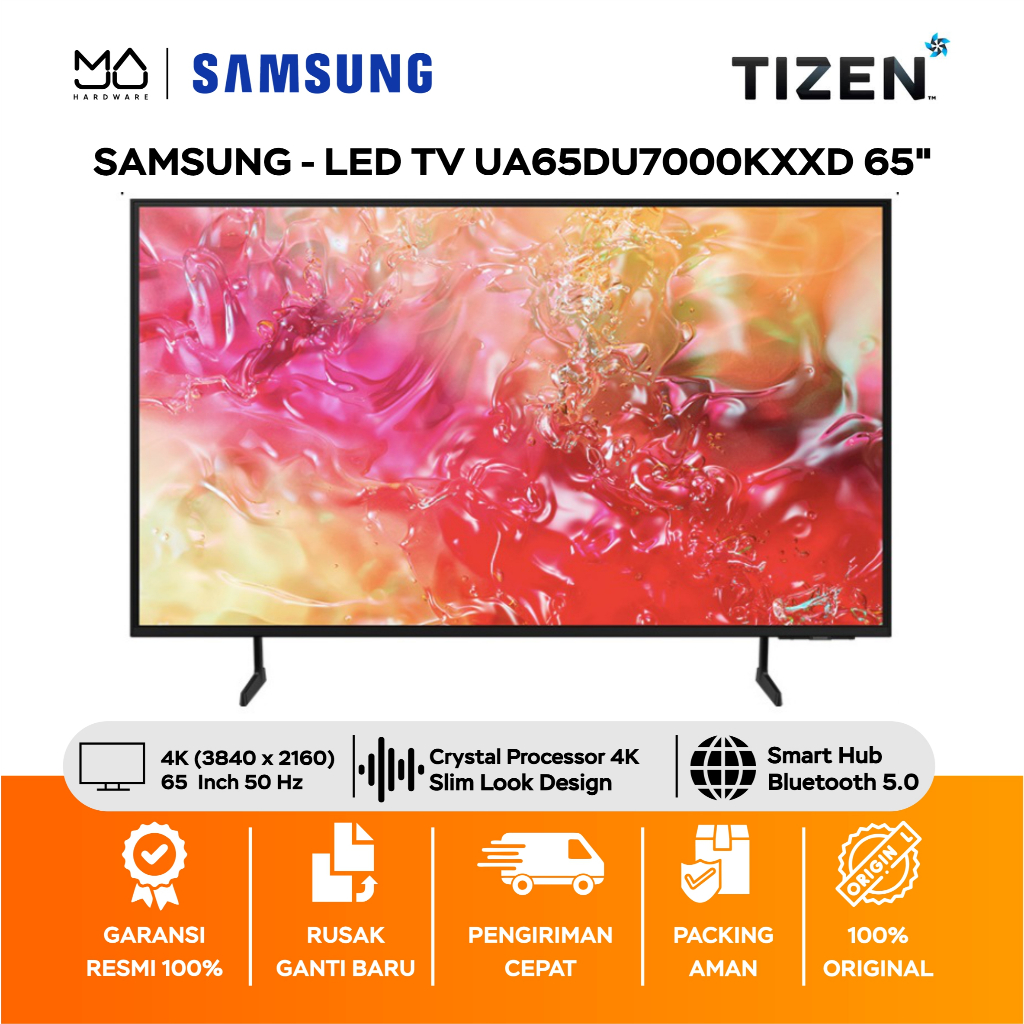 Jual Samsung 65" Crystal UHD 4K DU7000 4K Smart TV - UA65DU7000KXXD - Garansi Resmi | Shopee ...