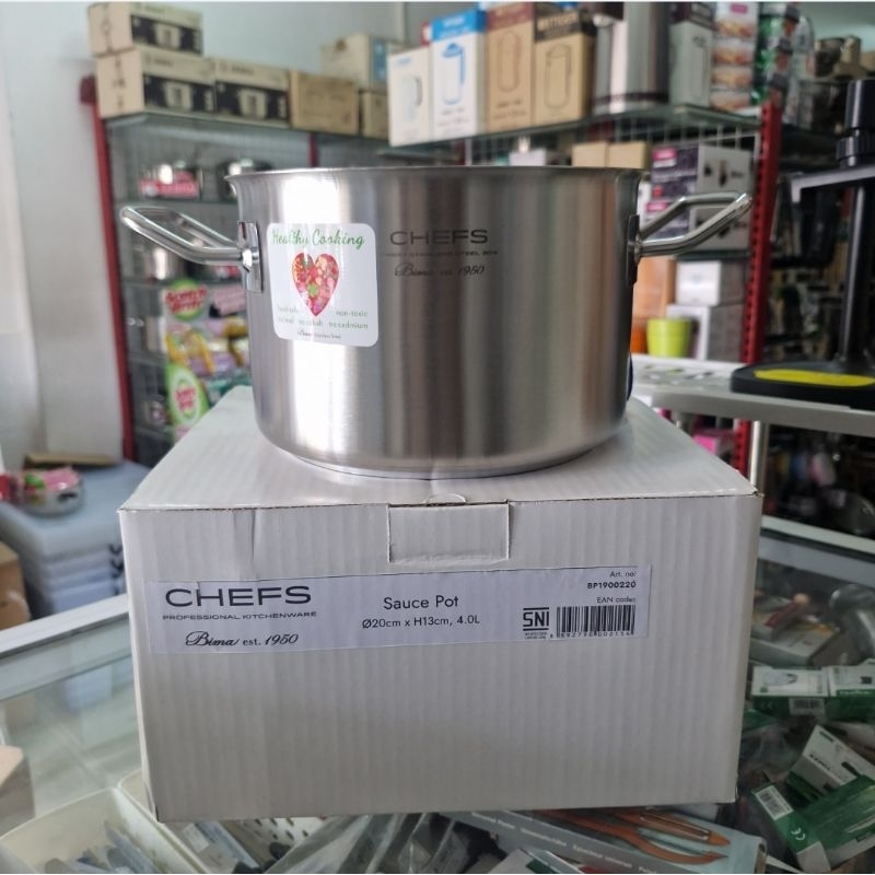 Jual BP1900220 Panci Sauce Pot Bima Chefs D20cm, SUS 304, Body Only ...