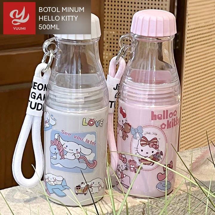 Jual Yuumi - Merry Botol Minum Wanita Stylish Hello Kitty 3d Sticker ...