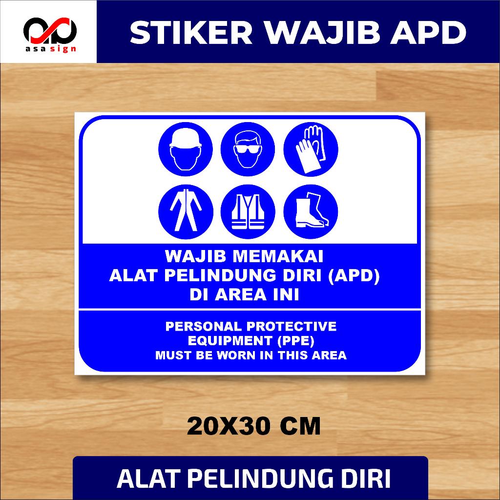 Jual Stiker WAJIB APD ( ALAT PELINDUNG DIRI ) | Shopee Indonesia