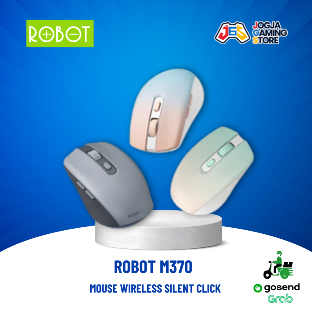 Jual Mouse Wireless ROBOT M370 2.4GHz Silent Click Optical 3200DPI ...