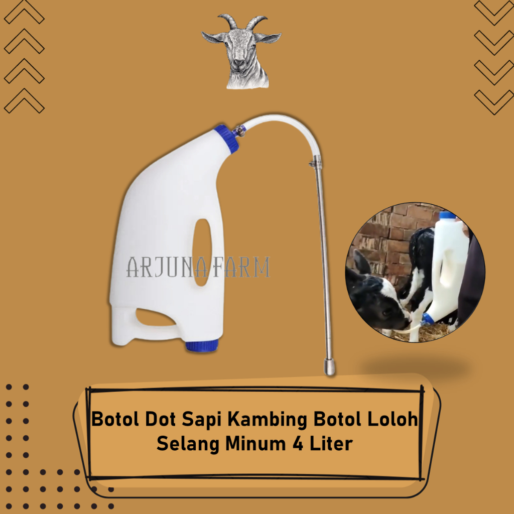 Jual Botol Dot Loloh Selang Domba Sapi Kambing Botol Minum Hewan 4liter ...