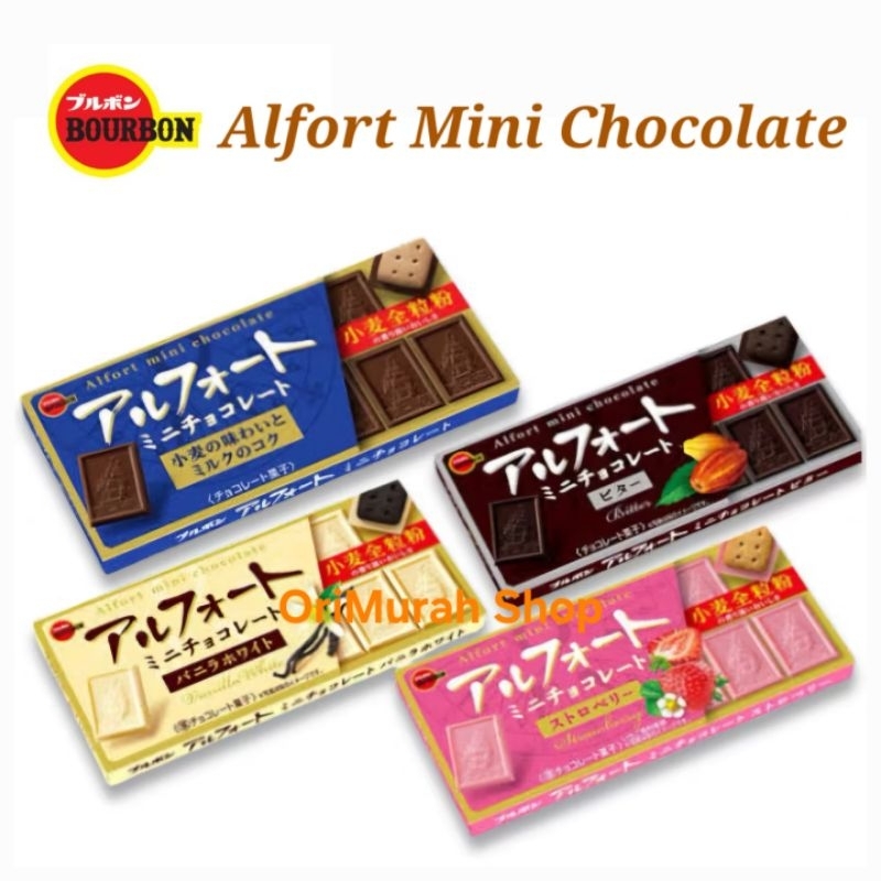 Jual Bourbon Alfort Mini Chocolate Japan Coklat Biskuit Matcha Greentea ...