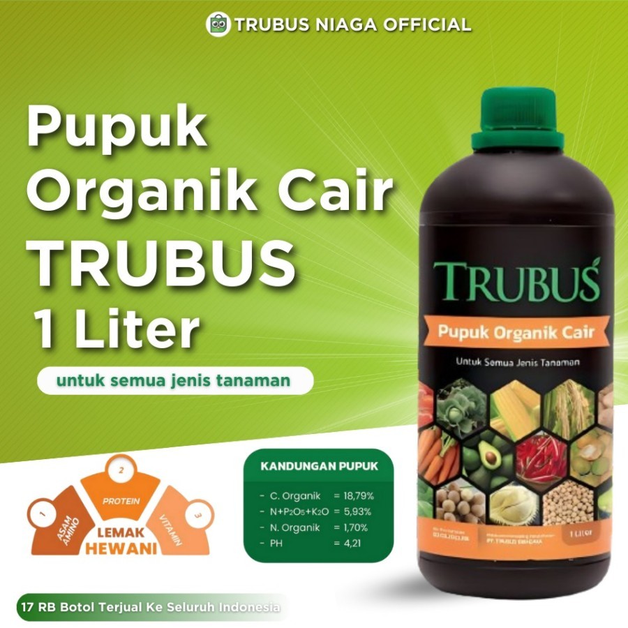 Jual Pupuk Trubus 1 Liter - Beli 1 Gratis 1 Pupuk Organik Cair Nutrisi ...