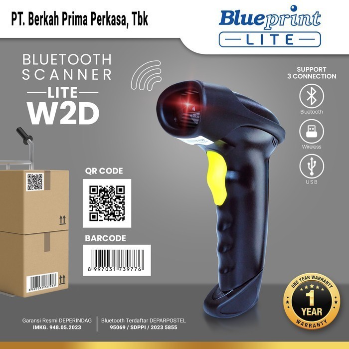 Jual BLUEPRINT BARCODE SCANNER 2D USB+BLUETOOTH+WIRELESS [LITE W2D ...