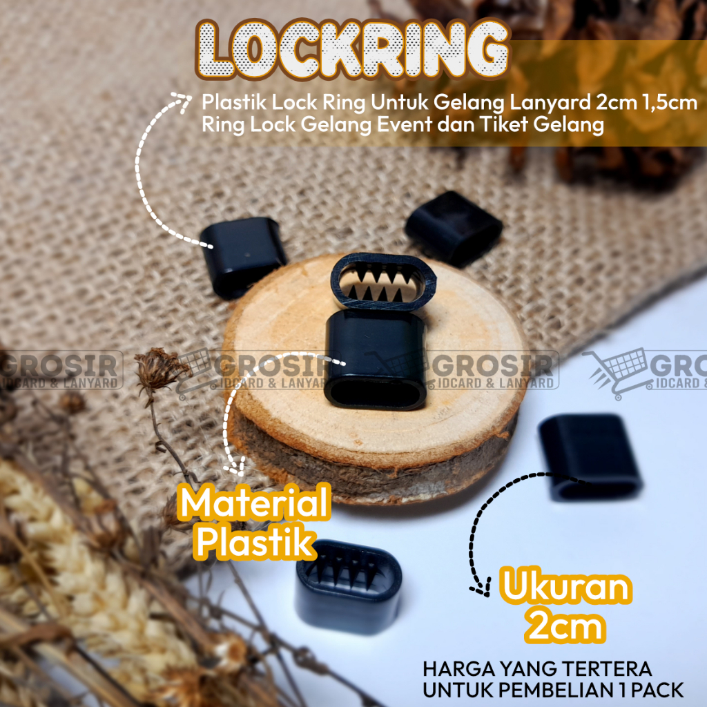Jual LOCK RING / Plastik Lock Ring Untuk Gelang Lanyard 2cm 1,5cm ...