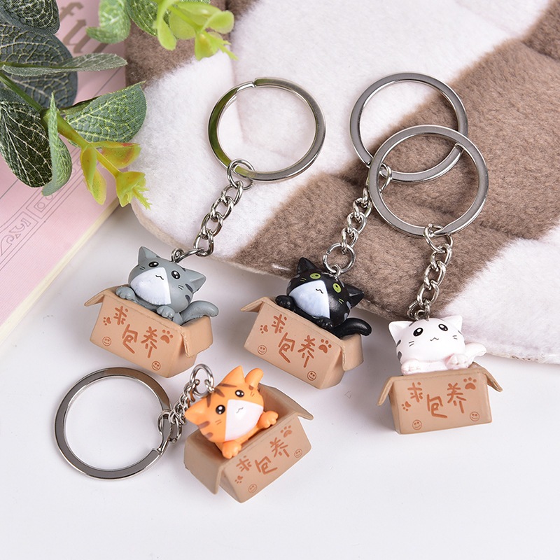 Jual Pucigo Gantungan Kunci Ganci Keychain Cat Box Kucing dalam Dus ...