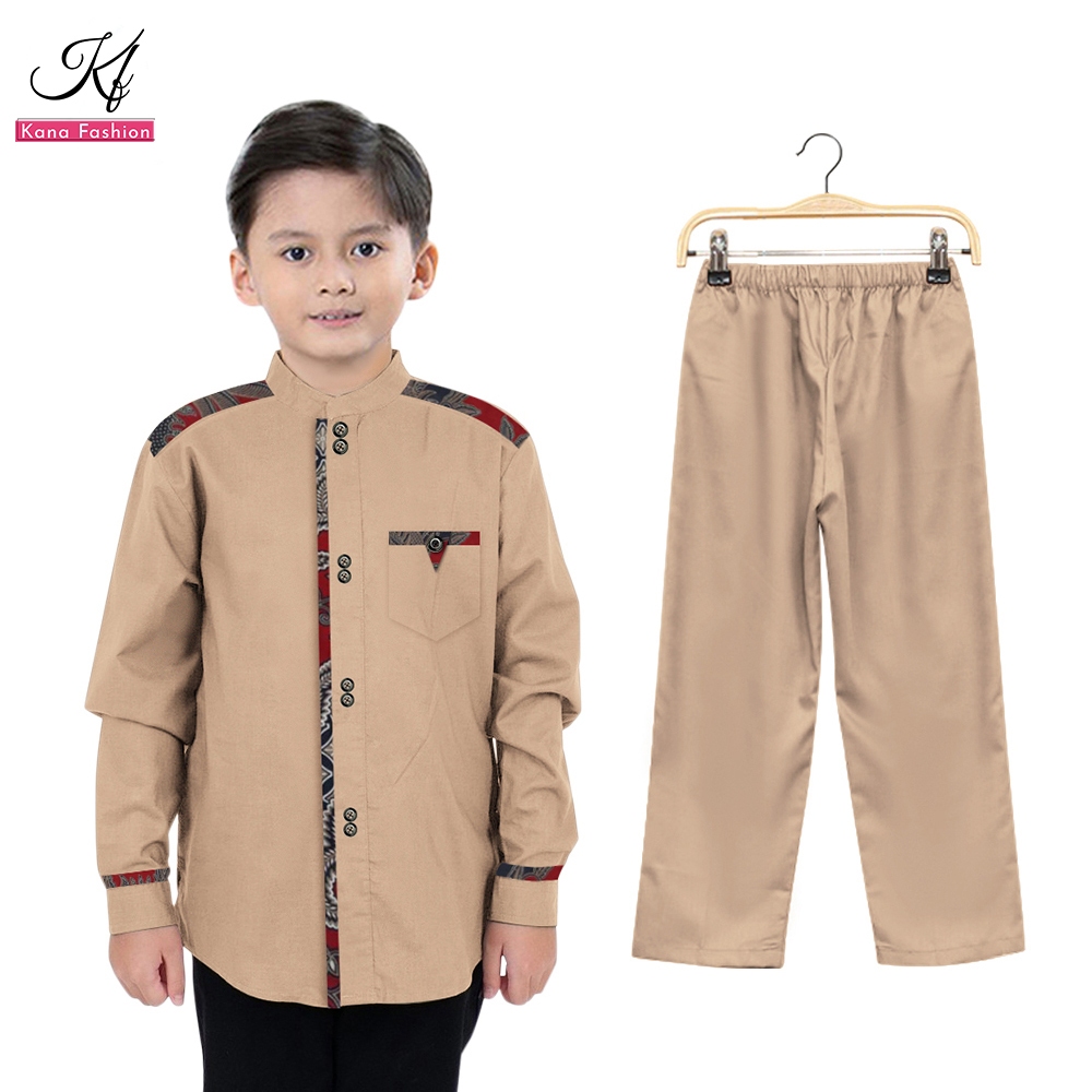 Jual Kana Fashion Baju Setelan Koko Anak Laki-Laki Muslim Lengan ...