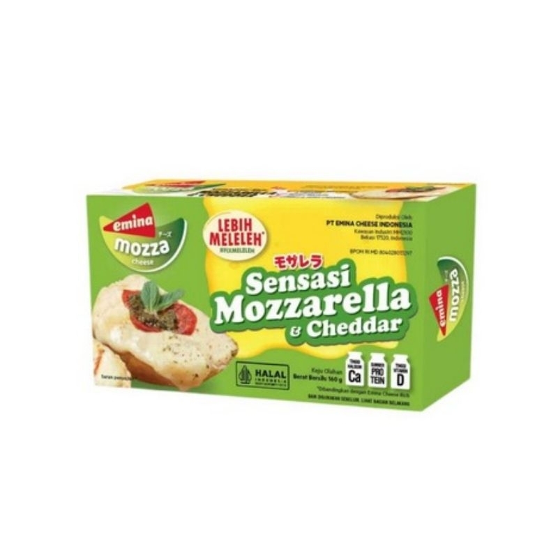 Jual EMINA MOZZA CHEESE MOZARELLA & CHEDDAR 160 gr | Shopee Indonesia