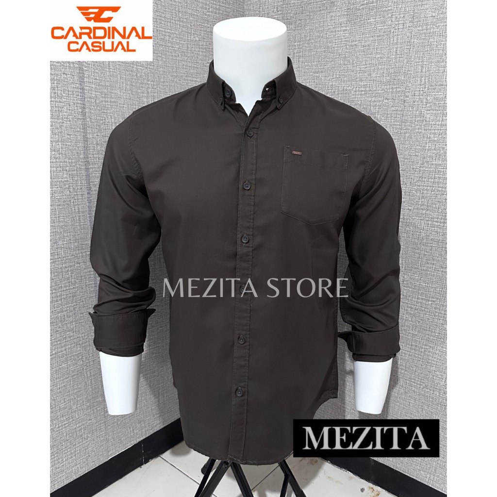 Jual Kemeja Cardinal Casual Slim-fit Polos | Shopee Indonesia