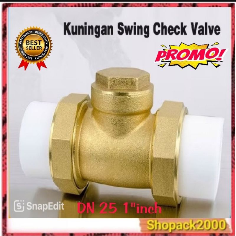 Jual Klep Tabok 1"INCH Kuningan Check Valve 1"inch DN25 | Shopee Indonesia
