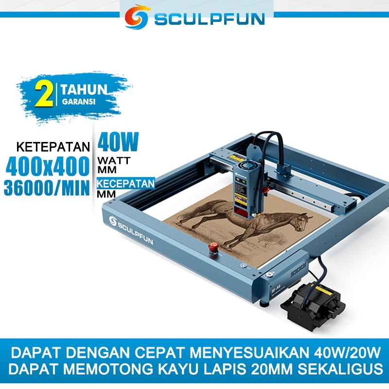 Jual SCULPFUN SF-A9 Laser Engraving Machine 40W DIY hadiah rumah laser ...