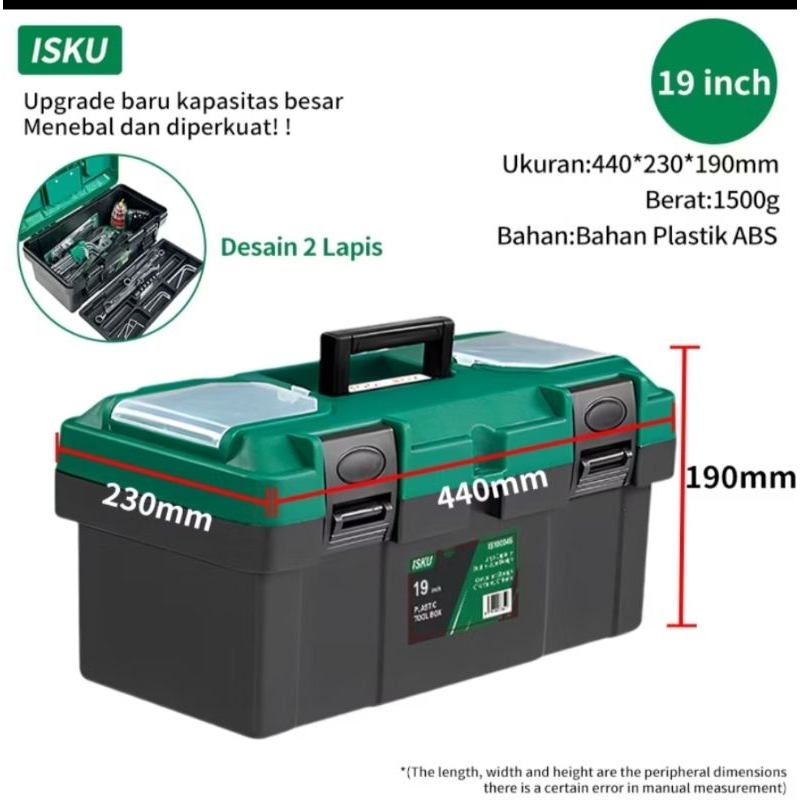 Jual ISKU TOOL BOX besar varian size lengkap tool box peralatan ...
