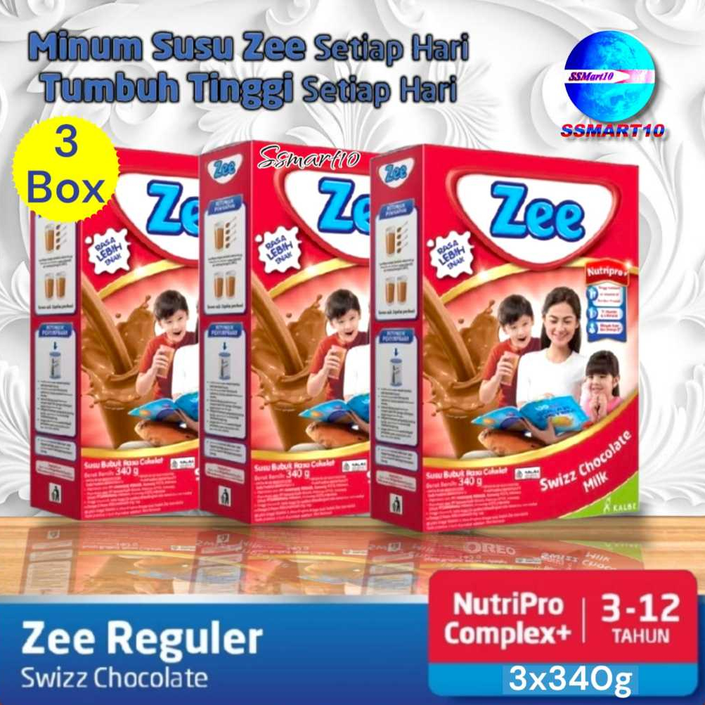 Jual ZEE REGULER CHOCOLATE 340 gr susu bubuk | Shopee Indonesia