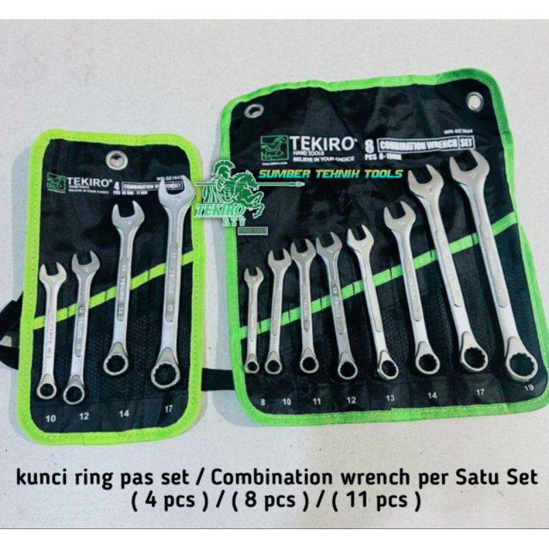 Jual Tekiro Kunci Ring Pas Satu Set / Combination Wrench Per set ...