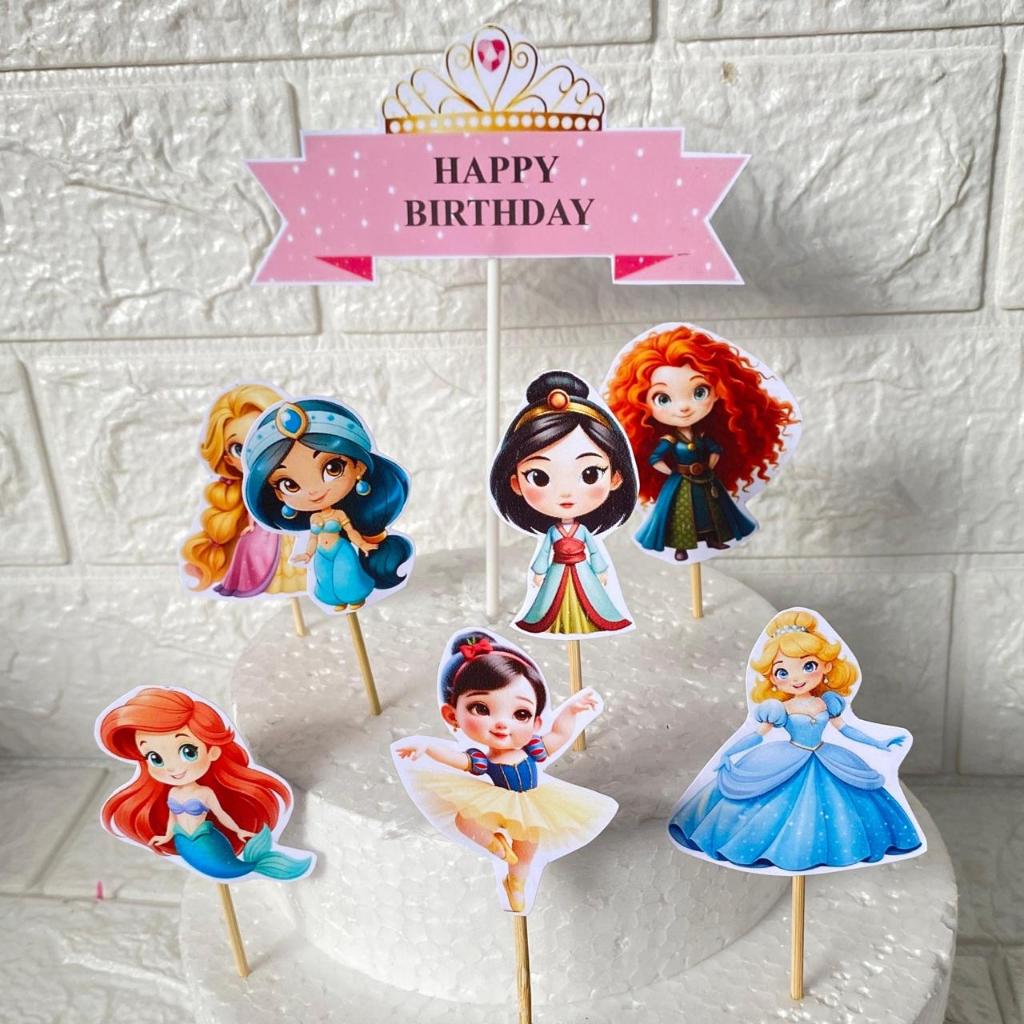 Jual Topper Ulang Tahun Princess / Topper Cake Princess | Shopee Indonesia