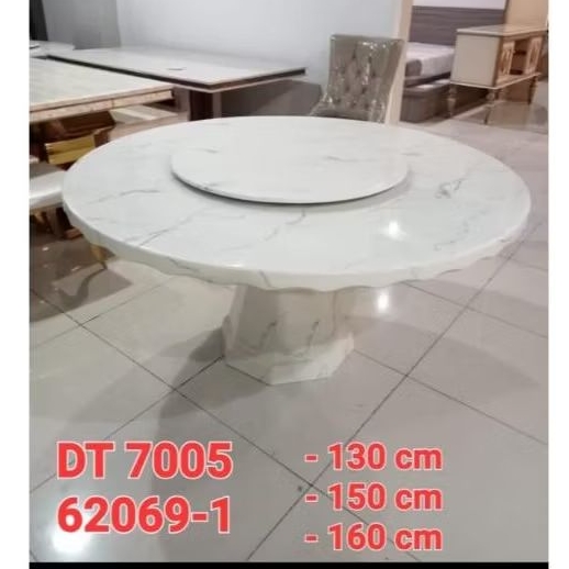 Jual Meja Makan Marmer Bulat Import diameter 130cm - full marmer ...