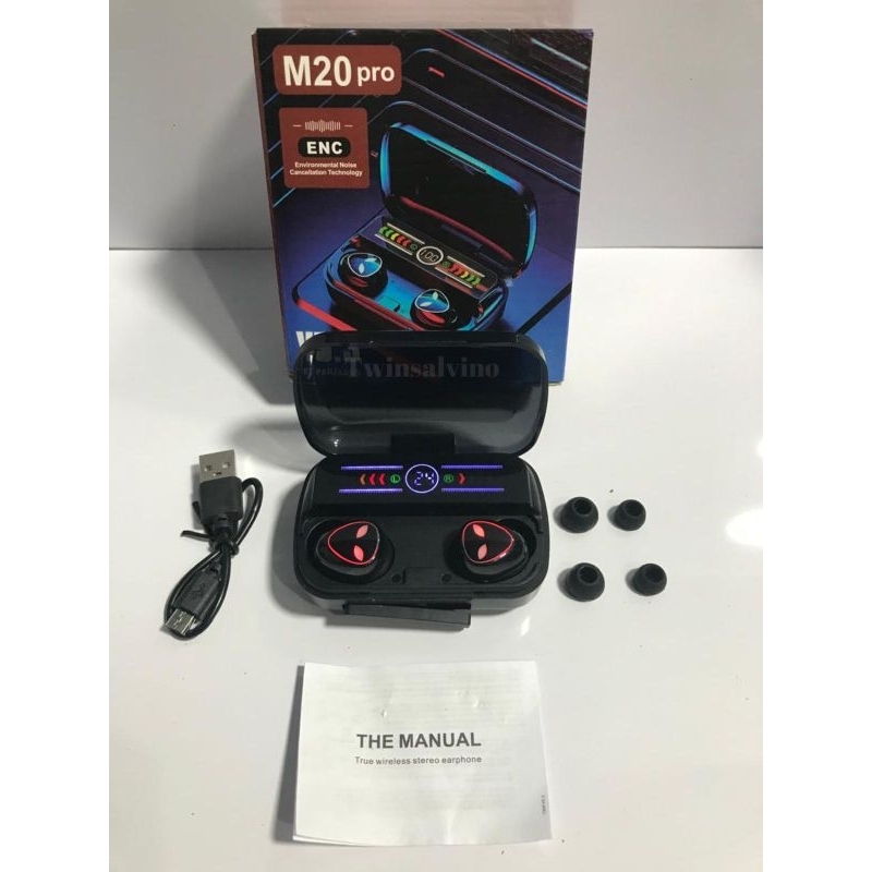 Jual headset bluetooth tws m90pro m19pro m20pro m10 m19 f9 versi 5.3 bisa jadi powerbank ...