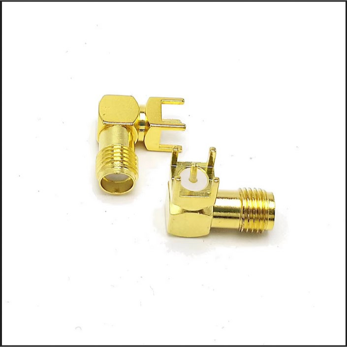 Jual SMA Female Siku Right Angle 90 L PCB Connector Konektor Antena FPV ...
