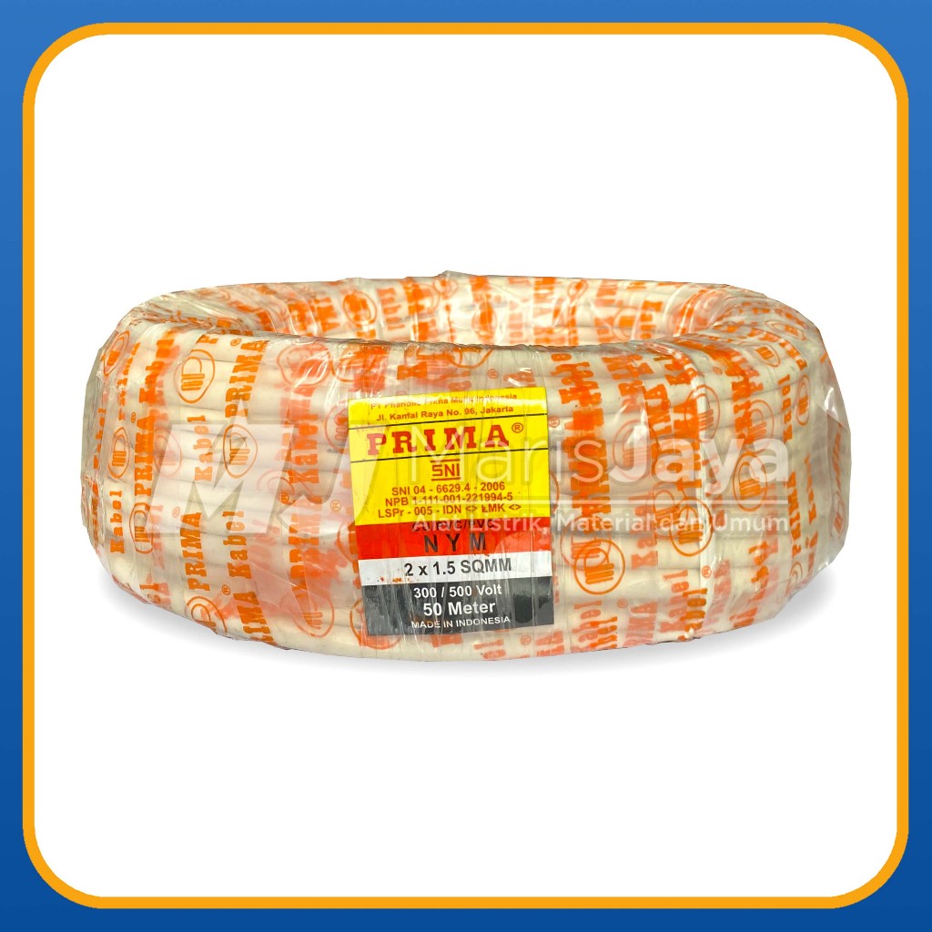 Jual Kabel Tunggal PRIMA NYM 2x1,5 2x1.5 mm² 50 meter (PER ROLL ...