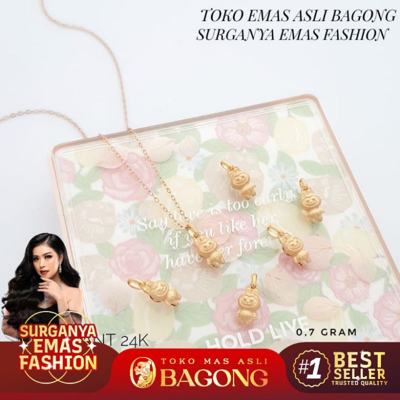 Jual LIONTIN / CHARM LABUBU 17K/750 - ASLI BAGONG GOLD BAGONG EMAS ...