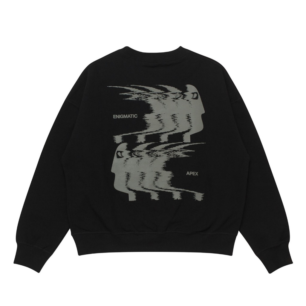 Jual Screamous Sweater Pria Crewneck OVERSIZED APEX HUMANISM BLACK ...
