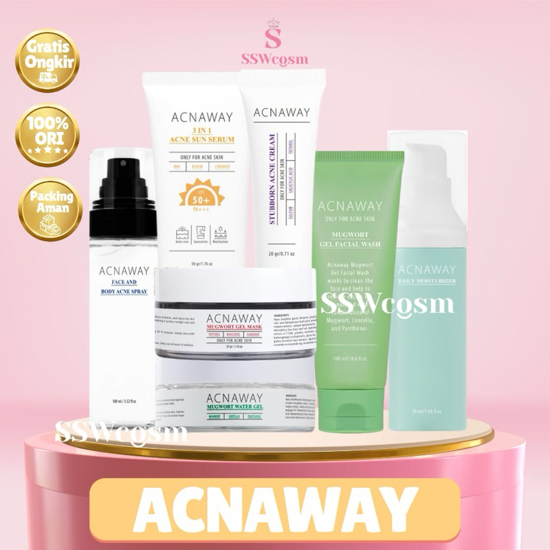 Jual (READY) ACNAWAY Product Moisturizer | Gel Mask | Acne Spot ...