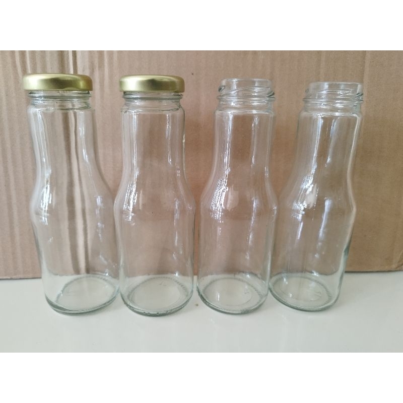 Jual Botol kaca 310ml, botol jus, botol madu | Shopee Indonesia