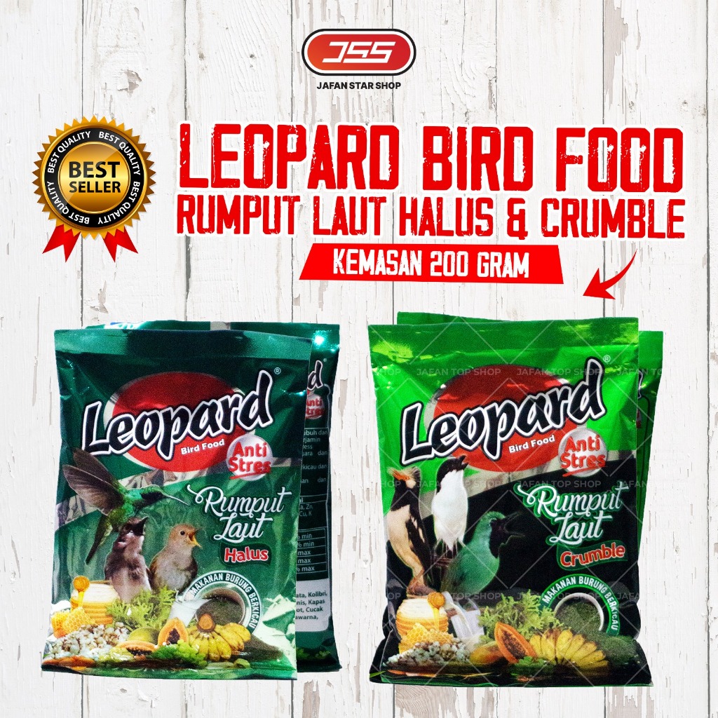 Jual Pakan Burung Leopard Rumput Laut Voer Halus dan Voer Crumble ...