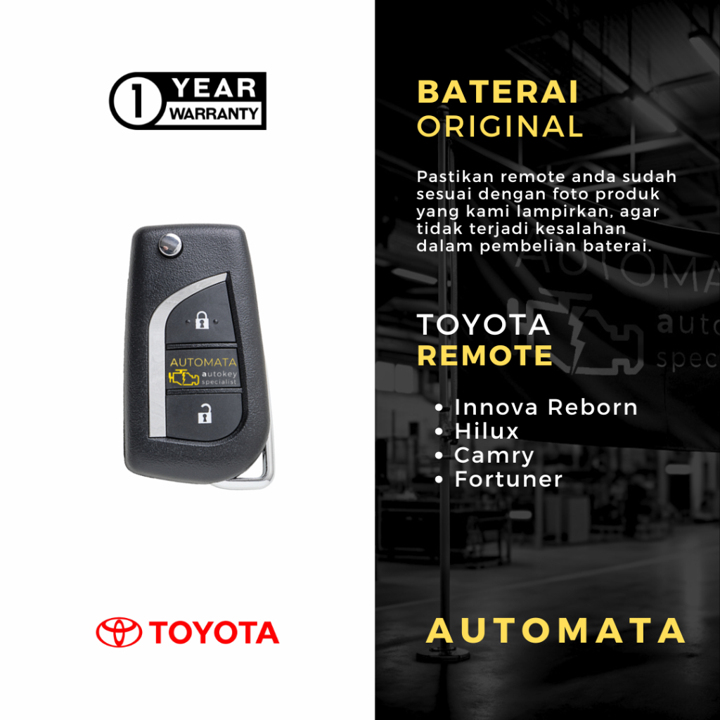 Jual Baterai Remote Kunci Toyota Innova Reborn Original Panasonic ...